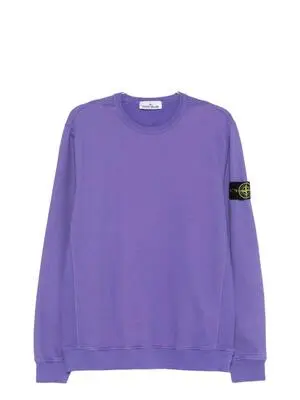 Stone Island Stone Island Logo Patch Crewneck Sweatshirt Lavender