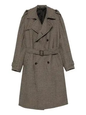 TAGLIATORE Tagliatore Houndstooth Double-Breasted Coat