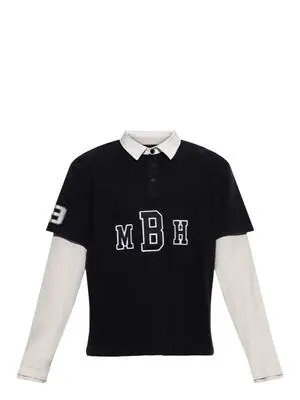 MISBHV Logo-embroidered Polo Shirt - Black