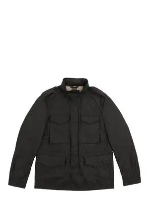 Burberry Long-sleeved Jacket With Standing Collar - Black