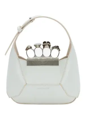 Alexander McQueen Jewelled Mini Shoulder Bag - White