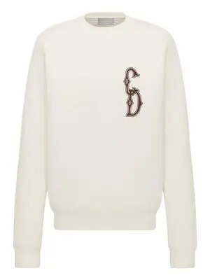 Dior Cd Interwoven Crewneck Sweater - White
