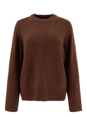 LOULOU STUDIO Long Sleeve Crew Neck Sweater - No