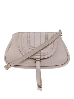 Chloé Marcie Shoulder Bag - Nude