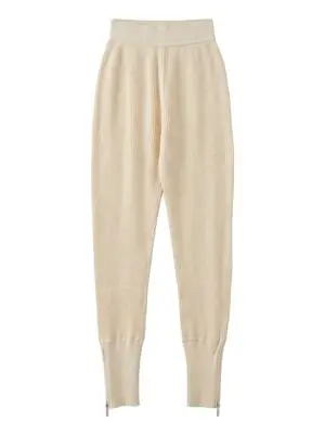 Loro Piana Ribbed Knit Casual Pants - Brown