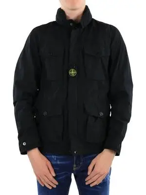 Stone Island Hooded Casual Jacket - Black