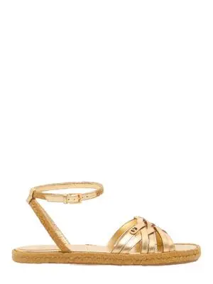 Valentino Garavani Open-toe Flat Sandals With Braided Detailing - Nude
