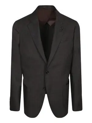 LARDINI Single-breasted Blazer Black