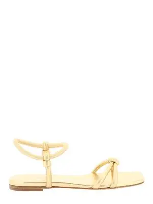 GIANVITO ROSSI Juno Knot Detailed Flat Sandals - Nude