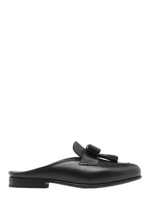 FERRAGAMO Bow Detail Mule Loafers - Black