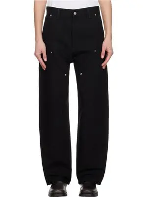 Carhartt Studded Loose Fit Trousers - Black