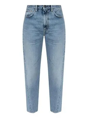 TOTEME High Waisted Cropped Jeans - Blue