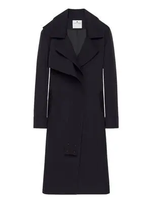 COURREGES Twist Trench Coat - Black