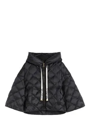 Max Mara Quilted Drawstring Jacket - Black