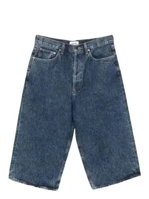 AGOLDE Beesley Buttoned Denim Shorts - Blue