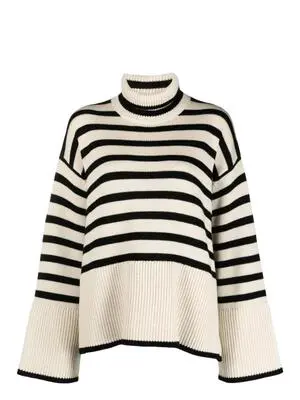 TOTÊME Totême Striped Turtleneck Knit Jumper