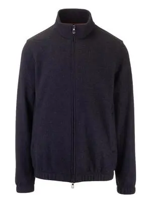 Loro Piana Standing Collar Casual Jacket - Black