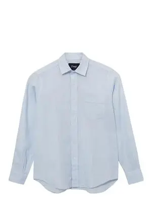 DRAKE'S LONDON Long Sleeve Shirt - Light Blue