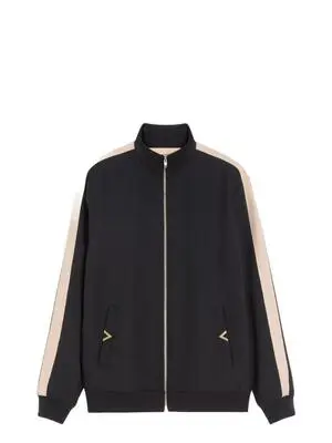 Valentino Garavani Vgold Zip-up Sweatshirt - Black