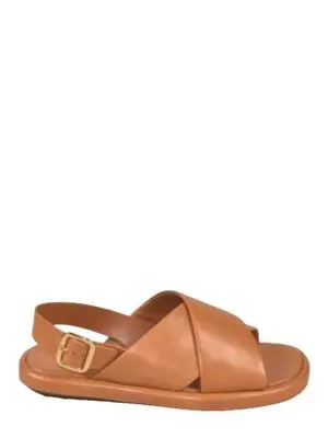 TOD'S Buckled Slingback Sandals - Brown
