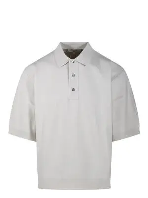 Studio Nicholson Rico Short Sleeved Polo Shirt - White