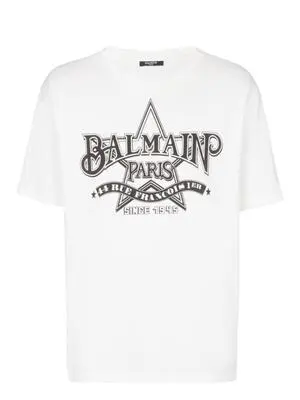 Balmain Star Printed Crewneck T-shirt - White