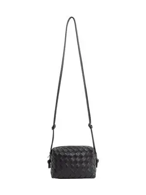 Bottega Veneta Loop Intrecciato Mini Camera Bag - Black