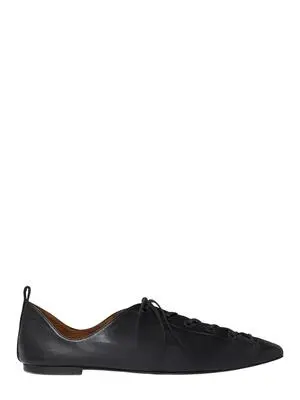 Stella McCartney Pointed Toe Lace-up Loafers - Black