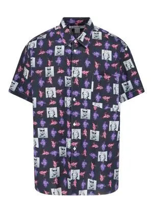 Comme Des Garçons Comme Des Garons Shirt Andy Warhol-printed Poplin Shirt - Black