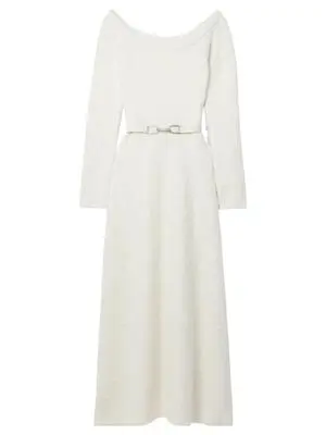 Gabriela Hearst Off-shoulder Long Sleeve Maxi Dress - White