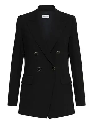 Marella Double Breasted Blazer With Lapel Collar - Black