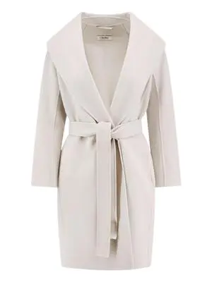 Max Mara Max Mara Belted Long-Sleeved Coat White