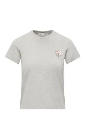 Moncler Moncler Crewneck Short-Sleeved T-Shirt With Logo Grey