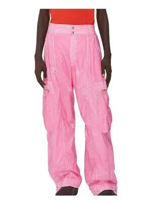 Bottega Veneta Logo Button Open And Close Casual Pants - Pink