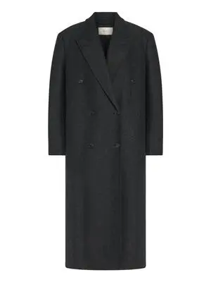 THE ROW Hariet Double-breasted Mid-length Coat - Grey