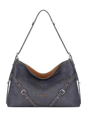 Givenchy Medium Denim Voyou Bag - Indigo