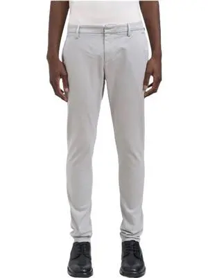 DONDUP Logo-trimmed Tailored Trousers - Gray