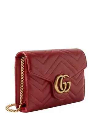 Gucci Gg Marmont Shoulder Bag - Red