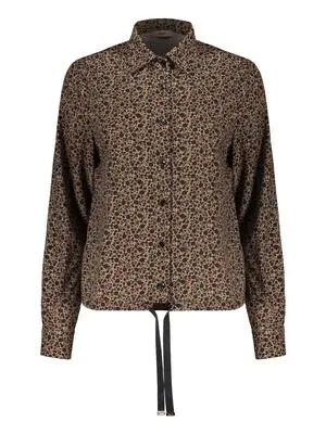 Herno Printed Tie-hem Shirt - Brown
