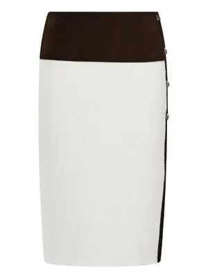 FERRAGAMO Knitted Skirt - White/black