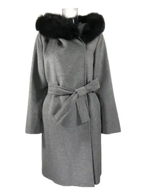 MAX MARA Max Mara Woolen Overcoat With Belt And Hood