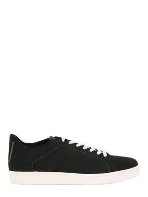 Emporio Armani Lace Up Low Top Sneakers - Black