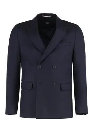 Hugo Boss Double Breasted Blazer - Black