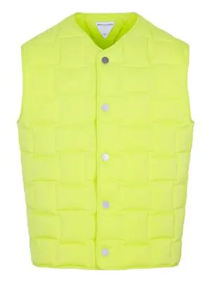 Bottega Veneta Padded V-neck Vest - Green