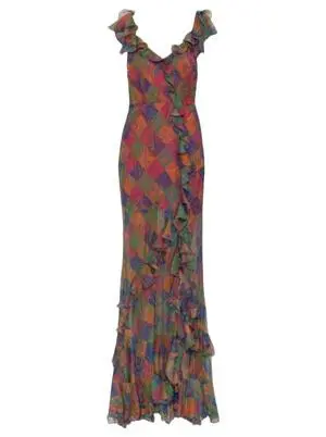 Etro Paisley Printed Maxi Dress - Red