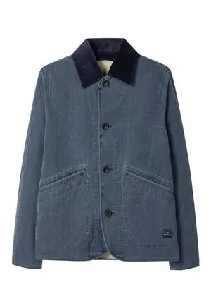 Paul Smith Corduroy Collar Work Jacket - Washed Indigo