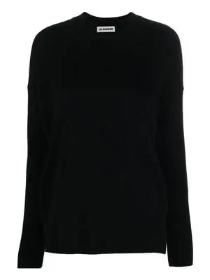 JIL SANDER Jil Sander Crewneck Knitted Jumper Black