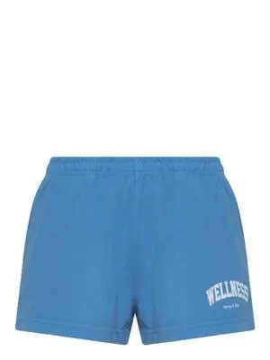 SPORTY  RICH Elastic Waist Shorts - Blue