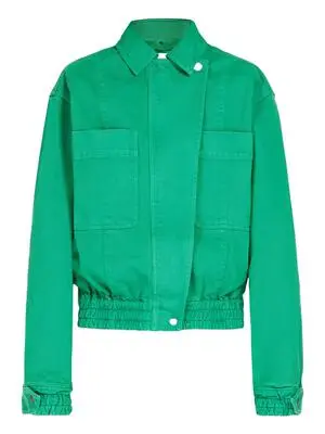 Max Mara Collared Cropped Jacket - Green