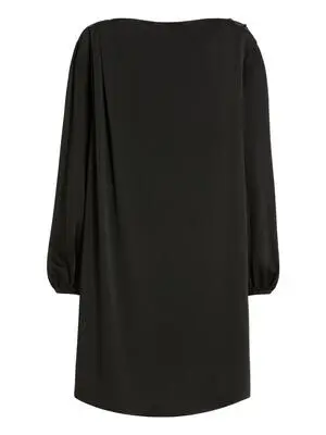 Max Mara Cabina Mini Dress With Puff Sleeves - Black